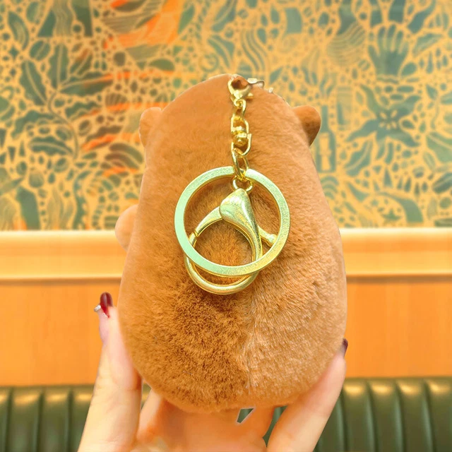 CAPYBARA PLUSH KEYCHAIN Simulation Capibara Anime Fluffty Toys Doll ...