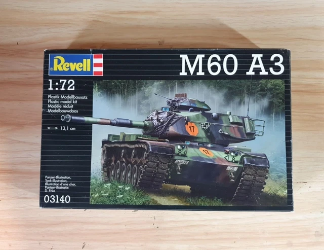 REVELL 03140 M60 A3 Main Battle Tank 1/72 Model Kit £13.49 - PicClick UK