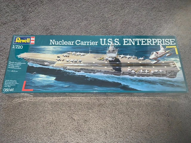 REVELL, 1:720 SCALE, USS Enterprise CVN-65, Display Model Kit, #05046 ...