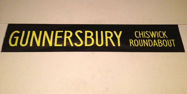LONDON BUS BLIND Hounslow (42") Gunnersbury Chiswick Roundabout W3 west ...