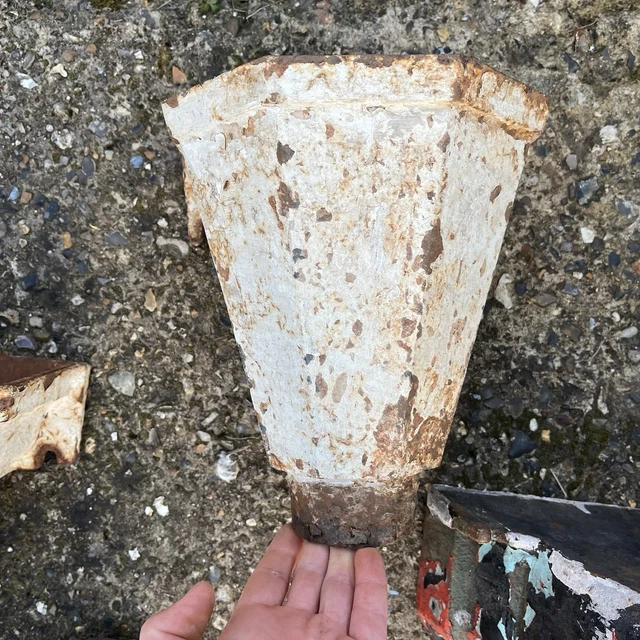 VINTAGE CAST IRON Rain Drain Hopper - Antique Victorian - Planter £27. ...