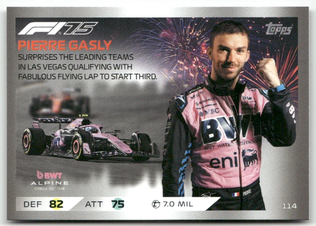 TOPPS F1 TURBO Attax 2025 Fórmula 1 114 Pierre Gasly Sorpresas Equipos ...