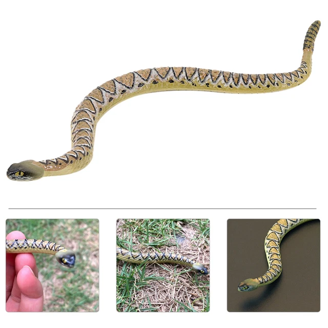 PLASTIC SNAKE MODEL Ornament Fake Snakes Plush Realistic Figurines ...