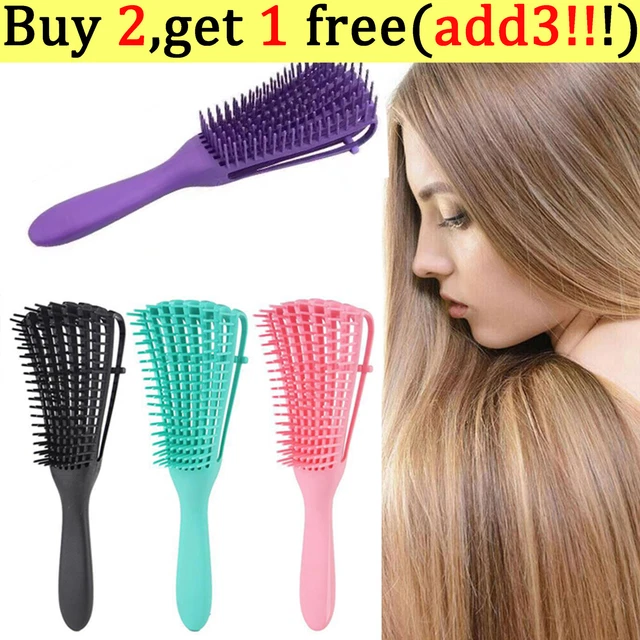 DETANGLING BRUSH HAIR Detangler Scalp Comb Wet/Dry Hair Salon Tool ...