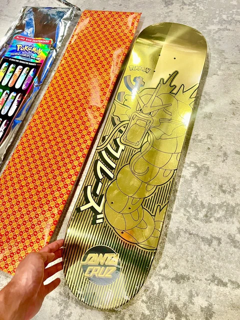 SANTA CRUZ X Pokemon Gyarados Gold Foil Skateboard Deck 1 Of 50 £12,349 ...