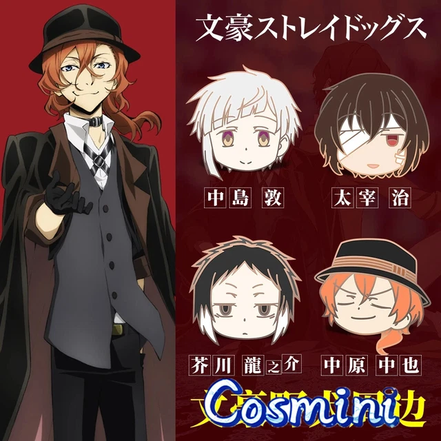 BUNGO STREUNENDE HUNDE Nakahara Chuuya Dazai Osamu Metallabzeichen ...