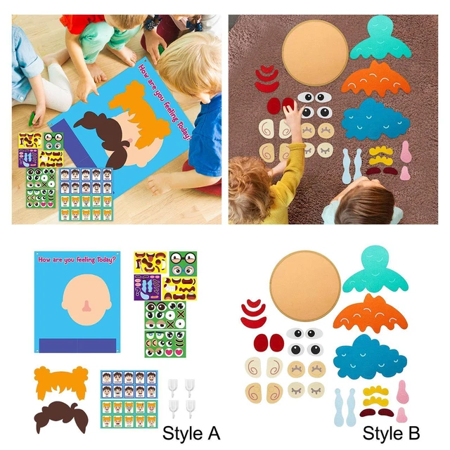 KIDS SOCIAL EMOTIONAL Learning Toy DIY Felt Board for 3 4 Year Old ...