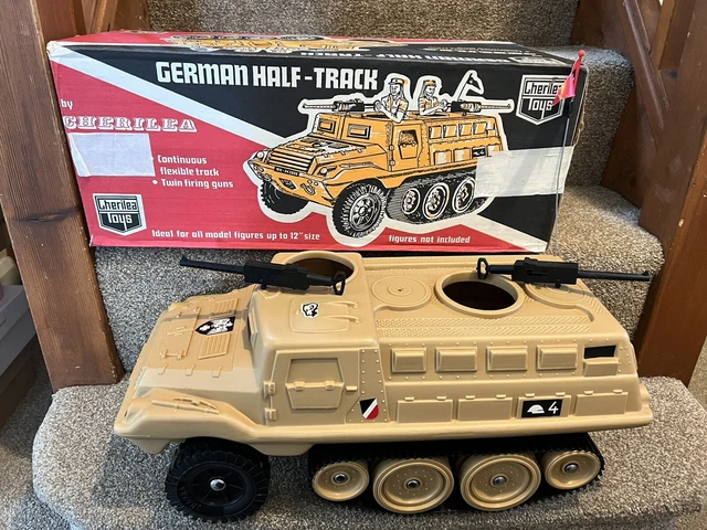 VINTAGE ACTION MAN AFRIKA KORPS GERMAN HALF TRACK CHERILEA vehicle Box ...