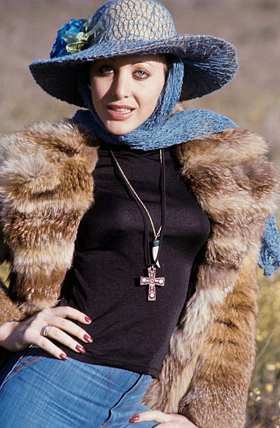 SPANISH ACTRESS AND singer Norma Duval during a photo shoot Ma- 1977 ...