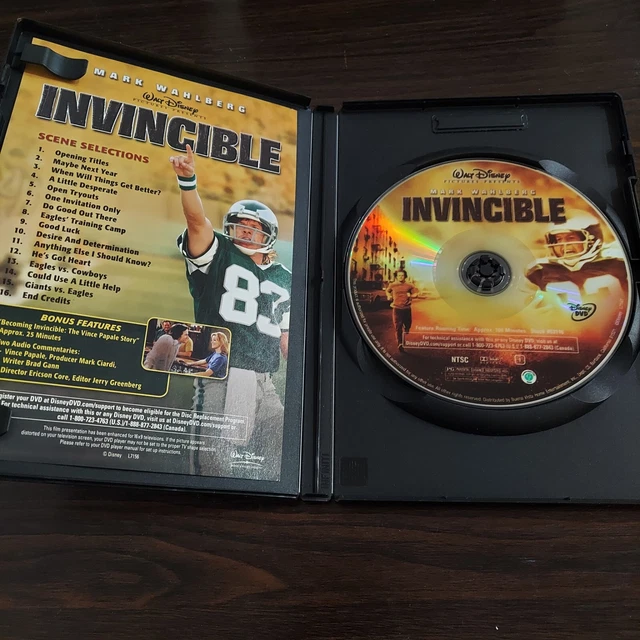 INVINCIBLE (DVD, 2006 Walt Disney) Mark Wahlberg EUR 5,54 - PicClick FR