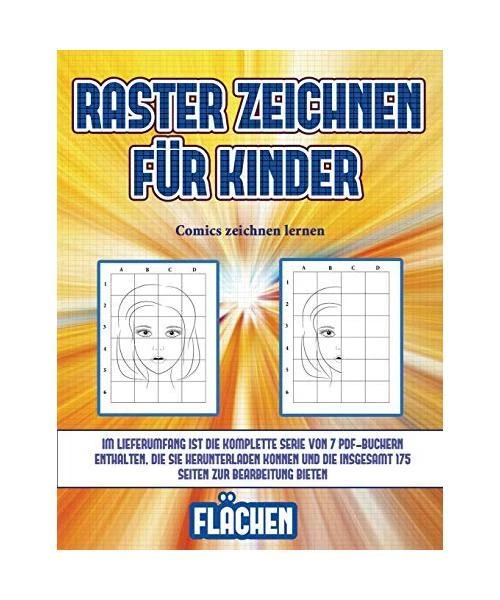 COMICS ZEICHNEN LERNEN (Raster zeichnen für Kinder - Flächen): Dieses ...