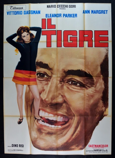 MANIFESTO IL TIGRE Vittorio Gassman Eleonor Parker Ann Margret Dino ...