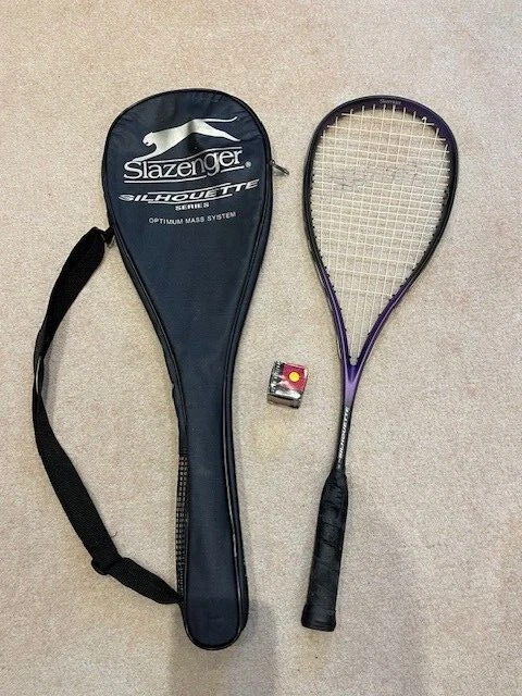 SLAZENGER SILHOUETTE SQUASH racket and cover £6.99 - PicClick UK