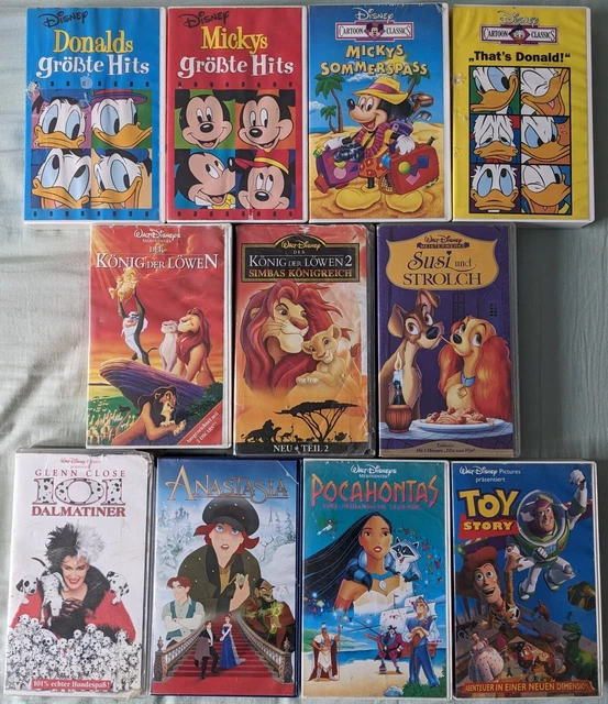 LOT OF 11 Walt Disney VHS Video Tape PAL German (Deutsch) Language ...