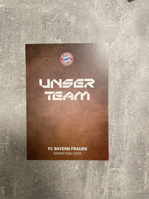 UNSER TEAM FC Bayern München Frauen Autogrammkarte 2024/25 24/25 NEU ...