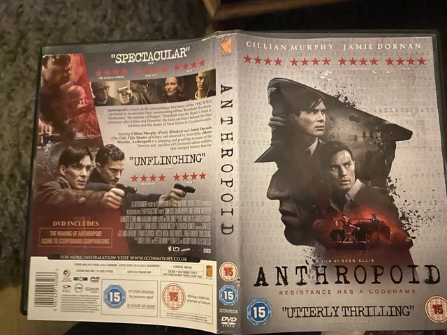 ANTHROPOID (DVD ️ 2017) Cillian Murphy, Jamie Dornan VGC £3.59 ...