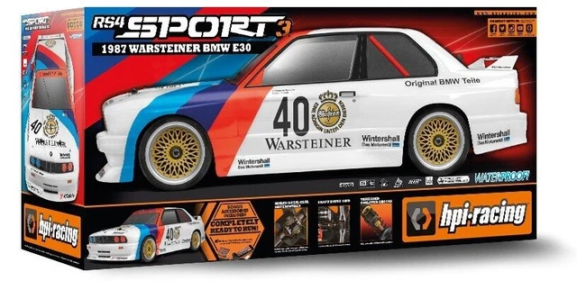 HPI RS4 SPORT 3 - BMW M3 E30 Warsteiner - Ready to Run 4WD Touring Car ...