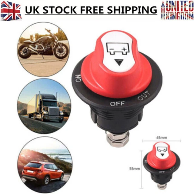 100A 12V-32V BATTERY Isolation Switch Main Emergency Stop Safe Durable ...
