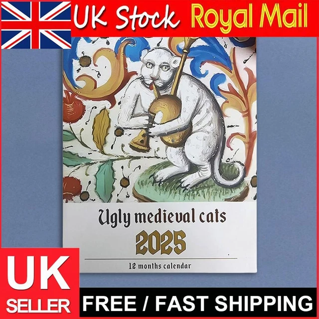 MEDIEVAL CAT CALENDAR 2025 Funny 12-Month Calendar Unique Gifts For Cat ...