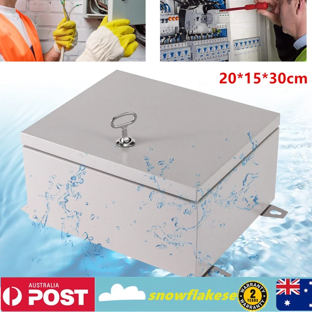 IP44 STEEL ELECTRICAL Enclosure Box Wall-mounted Switchboard 20*15*30cm ...