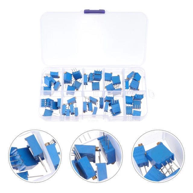 50 PCS RESISTORS Assortment Kit Control Adjustable Potentiometer £14.85 ...