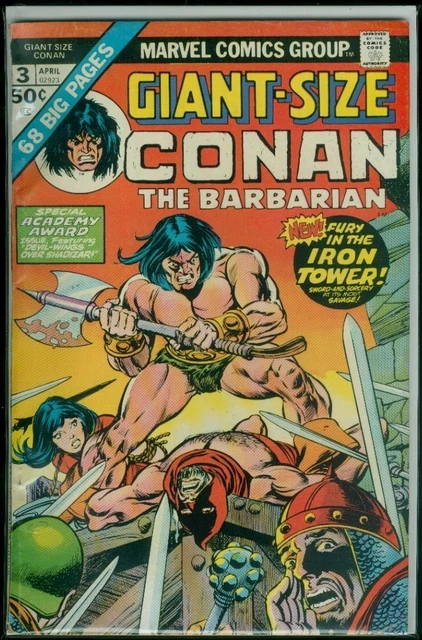 MARVEL COMICS TAILLE GÉANTE CONAN The Barbarian #3 très bon état/fn 5.0 ...
