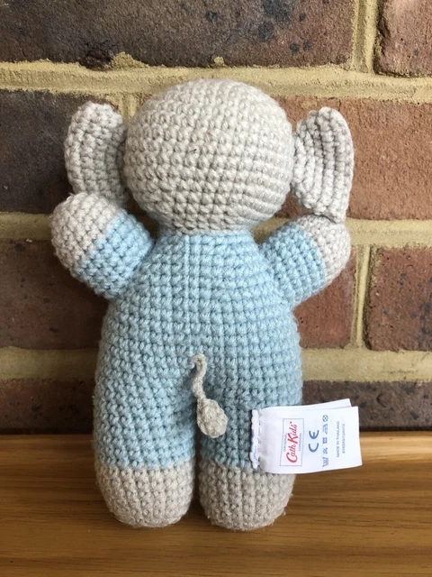 CATH KIDSTON KIDS Crochet/Knitted Elephant Blue Baby Soft Cuddly Toy ...