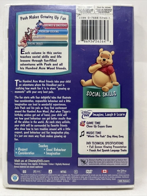 GROWING UP WITH Winnie The Pooh: A Great Day Of Discovery (DVD, 2005 ...