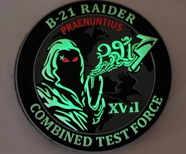 **NEW** B-21 RAIDER Stealth Bomber Glow in the Dark 4" Patch CTF Air ...