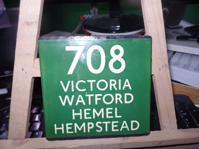 LONDON TRANSPORT COUNTRY Bus Green Line E Plate 708 Destinated East ...