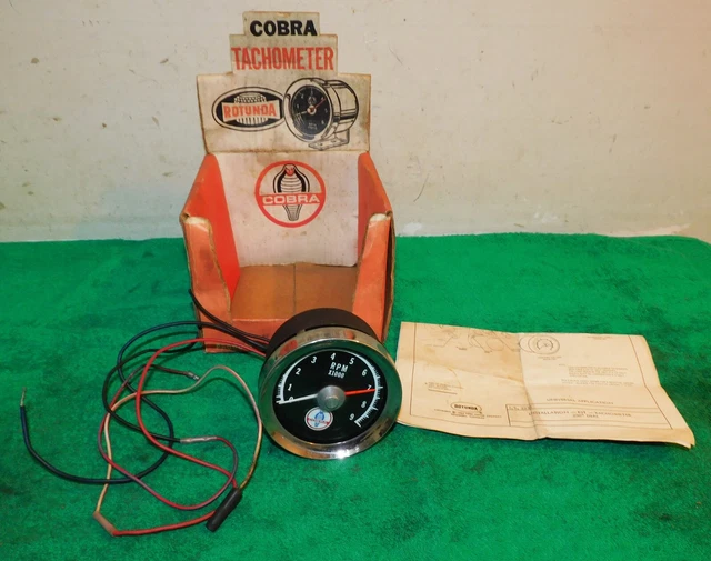 1966 SHELBY GT350 Mustang ORIG 9K 9000 Rpm COBRA TACH TACHOMETER w ...