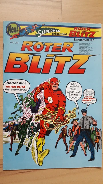 SUPERMAN PRESENTS RED Flash Special Issue No. 1 from 1976 - TOP Ehapa ...