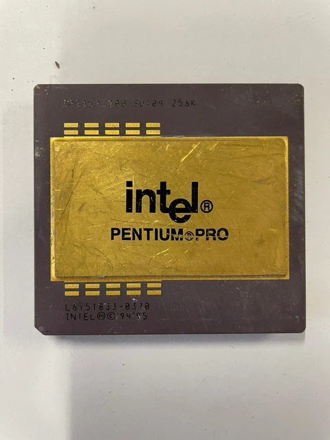 GOLD COMPUTER CHIP Vintage Rare Intel Pentium Pro $85.00 - PicClick AU