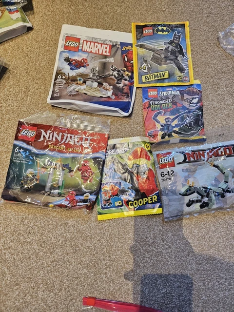 LEGO BUNDLE JOB lot Poly Bag Paper Bags Marvel, Ninjago collection £10. ...