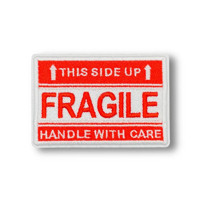 FRAGILE HANDLE WITH Care This Side Up Patch | Iron-On & Sew-On Patch £6 ...