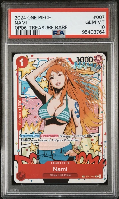 NAMI TREASURE RARE ST01-007 Alt Art PSA 10 One Piece English TCG Card : OP06 £1.75 - PicClick UK