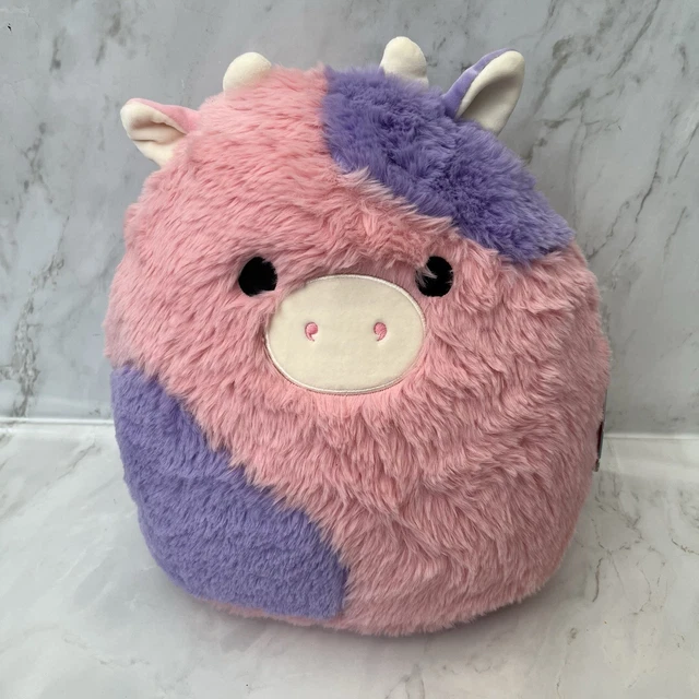 SQUISHMALLOWS FUZZ-A-MALLOWS PATTY The Furry Fluffy Cow Plush Soft Toy ...