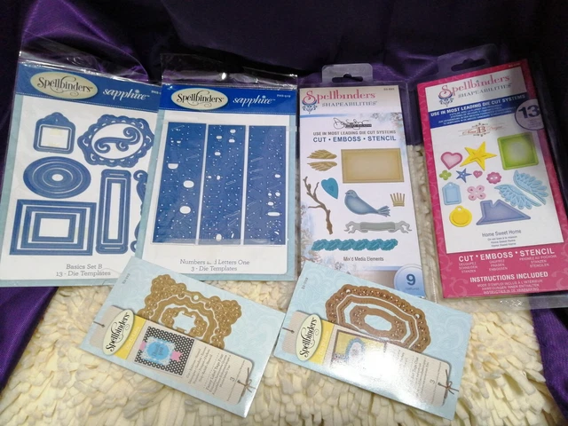 SPELLBINDERS SAPPHIRE - Shapeabilities & D-Lites Die Sets Bundle - 6 ...
