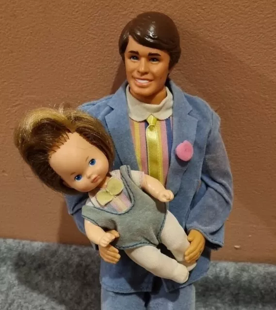 KEN DOUCOEUR HEART Family et son bébé Barbie Mattel vintage EUR 10,00 ...