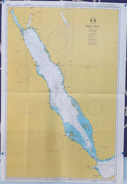 ADMIRALTY 4704 RED SEA Map Chart Marine Nautical Maritime Genius Paper ...