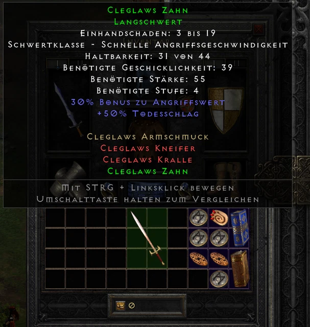 DIABLO 2 RESURRECTED D2R SC PC Cleglaws Zahn Tooth non-Ladder EUR 2,49 ...