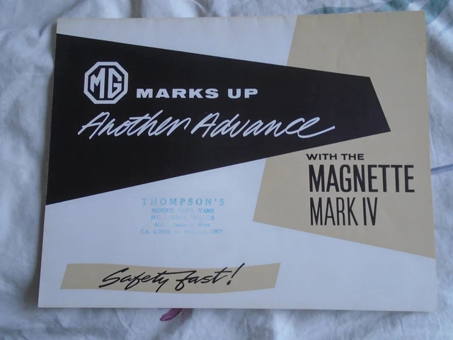 MG MAGNETTE MARK IV brochure Sep 1961 UK market £12.00 - PicClick UK