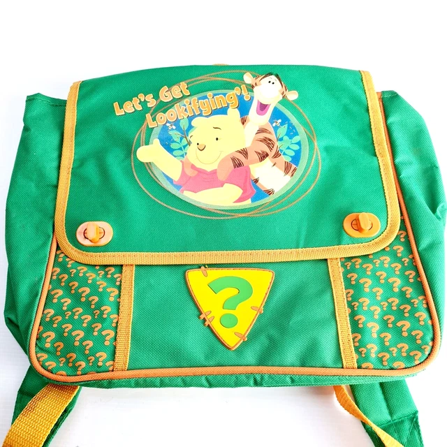 DISNEY WINNIE THE Pooh & Tigger Green & Orange Children's Satchel ...