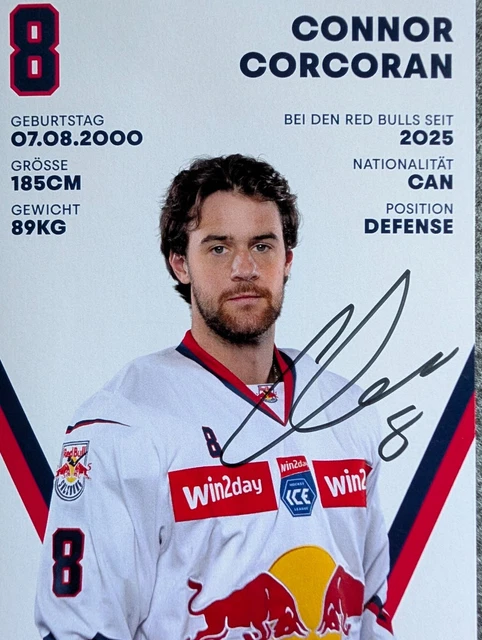 EC RED BULL Salzburg 2025/26 autograph card ice hockey DEL Connor ...