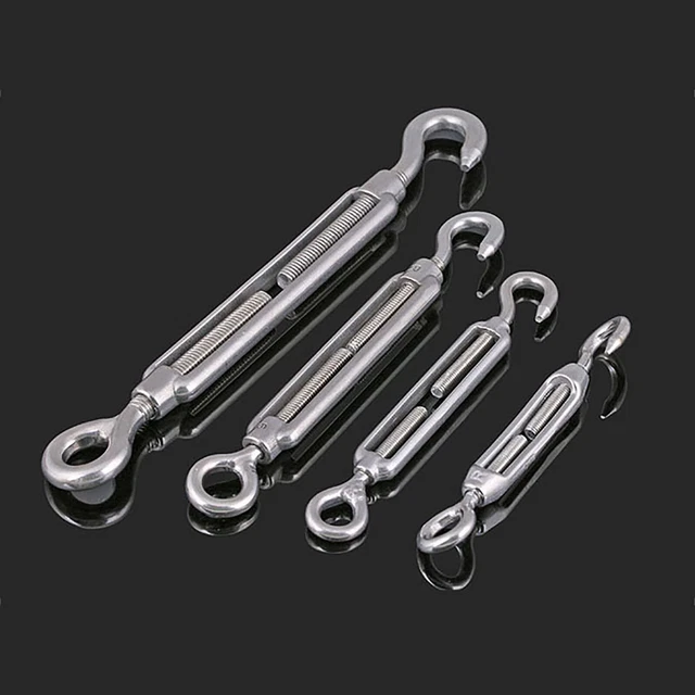 M4~M16 SPANNSCHLOSS EDELSTAHL A2 Drahtseil Seilspanner Spannschraube Haken-Öse EUR 3,20 ...