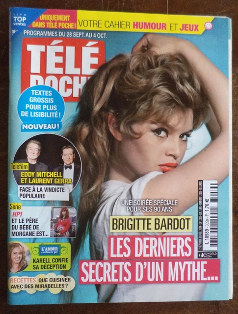 MAGAZINE TÉLÉ POCHE n° 3059 (2024) Brigitte BARDOT - Eddy Mitchell - HPI EUR 6,50 - PicClick FR