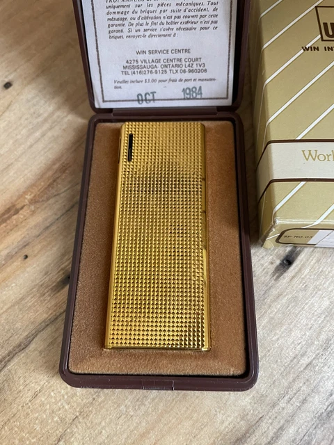 VINTAGE LUXURY BUTANE GAS LIGHTER ''WIN'' 1970's. JAPAN - WORKING $31. ...