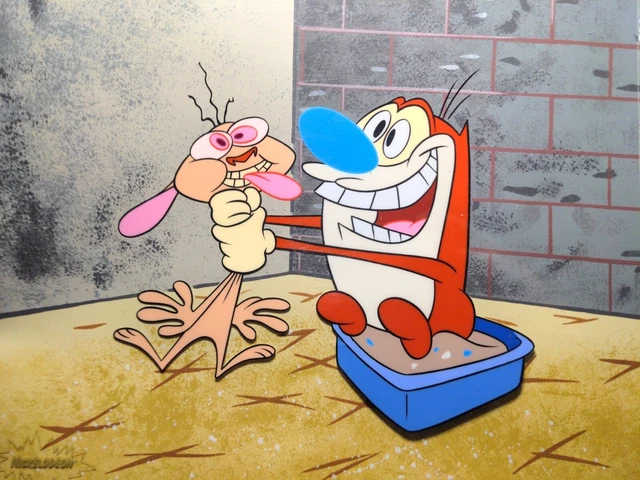 REN AND STIMPY animation cel Cartoon Limited Edition Sericel ...