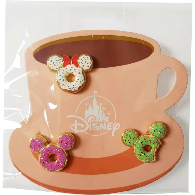 Disney Store Mickey And Minnie Mouse Donuts Pin Set Snacks Food Eats Pins