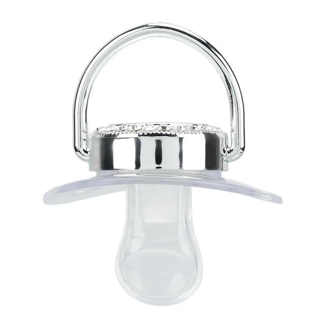 SILICONE BABY PACIFIER Silver A-Z Letters Safe One Piece Seamless $13. ...